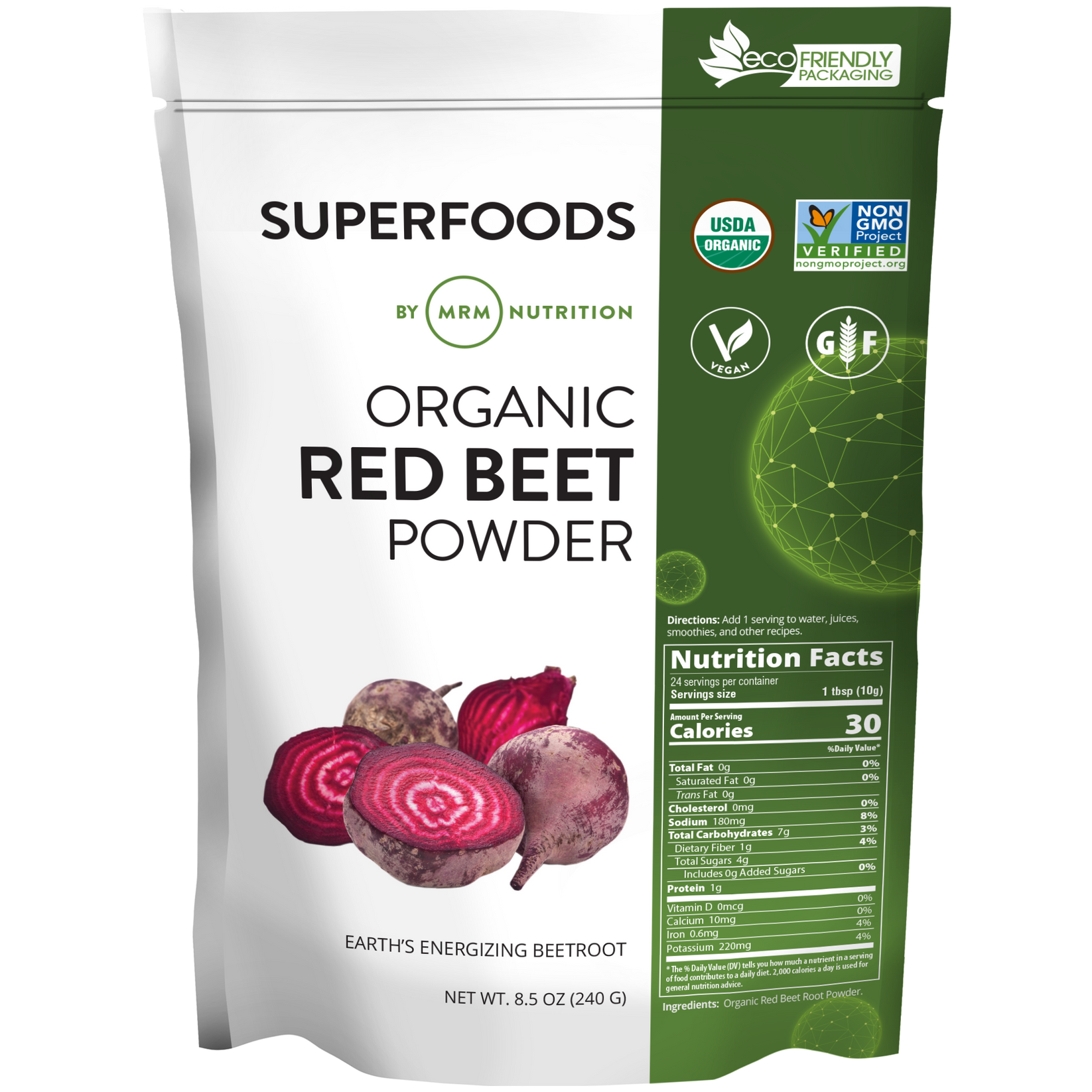 Red Beet Powder | Organic Raw Superfood for Nitric Oxide & Energy – MRM ...